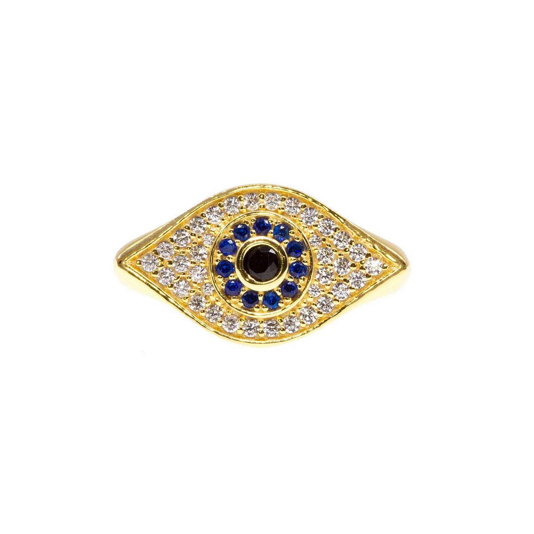 20/20 Vision Crystal Pave Evil Eye Ring – RAGEN