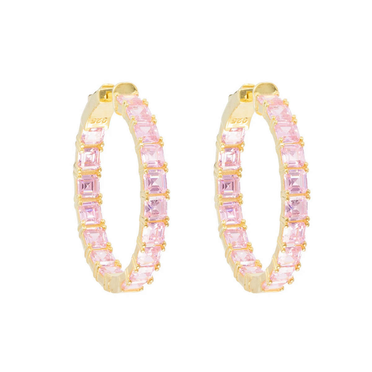 Rose Crystal Möbius Hoops – RAGEN