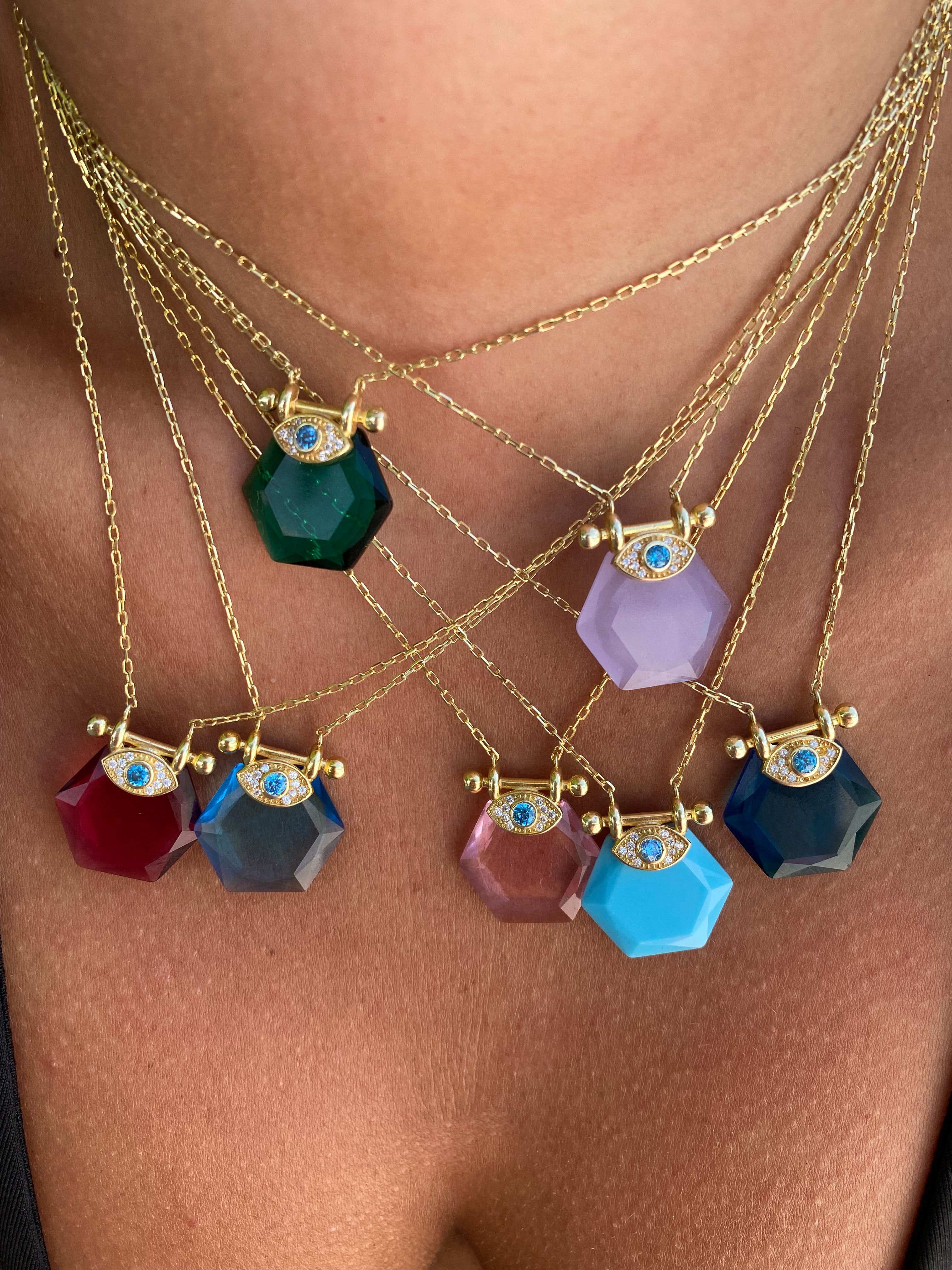 Dancefloor Divinity Necklace in Sky Blue – RAGEN